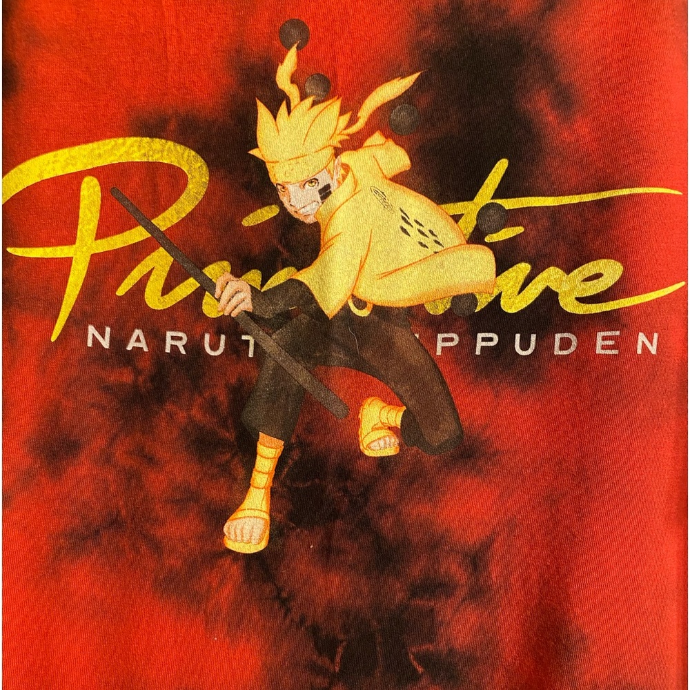 Primitive X Naruto Unisex T-Shirt L Red Tie Dye Logo … - Gem